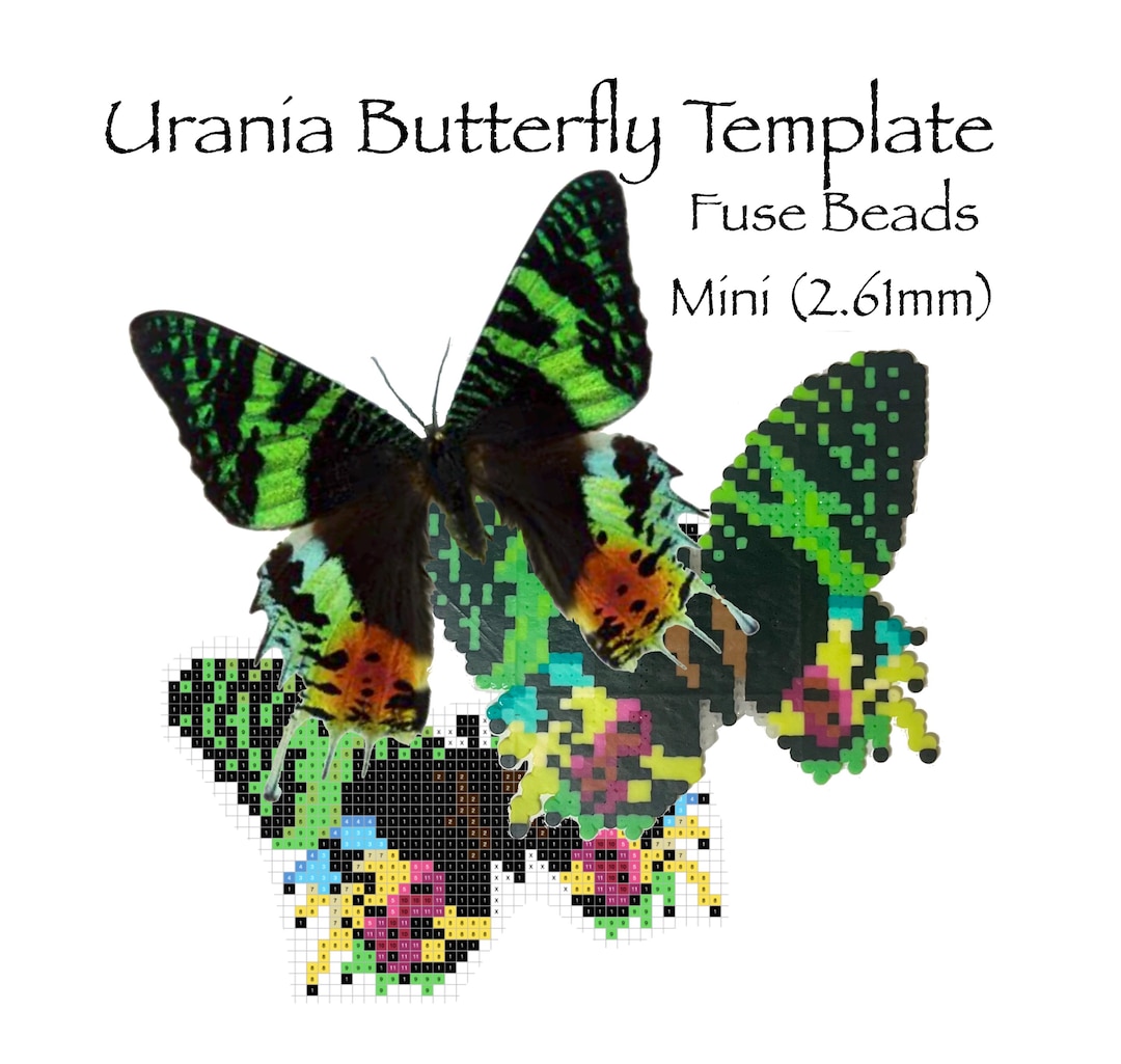 Urania Butterfly Mini Fuse Bead PDF Template - Etsy