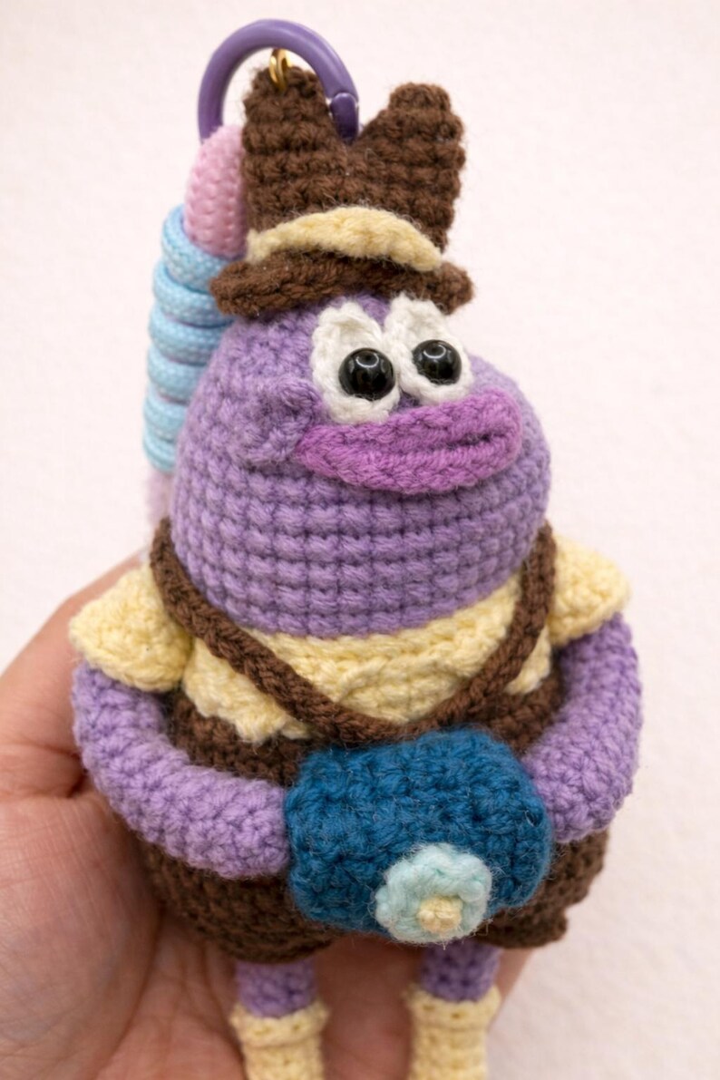 Handmade Crochet Doll Keychain: Cute Amigurumi Character Bag Charm ...