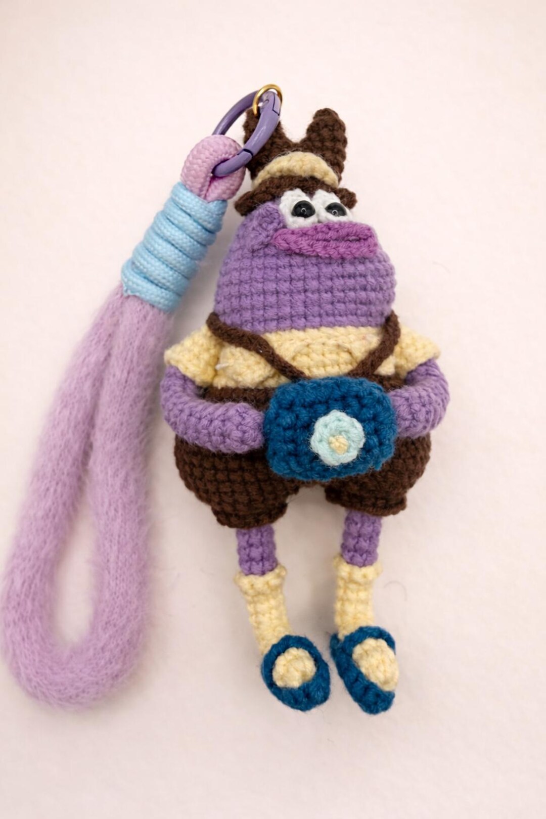 Handmade Crochet Doll Keychain: Cute Amigurumi Character Bag Charm ...