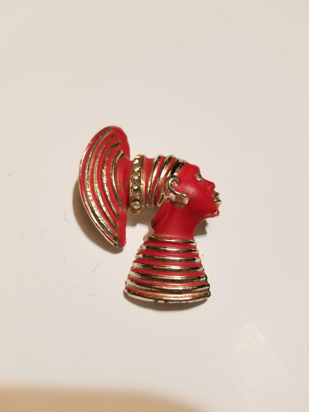 Vintage African Queen Style Head Pin - Etsy