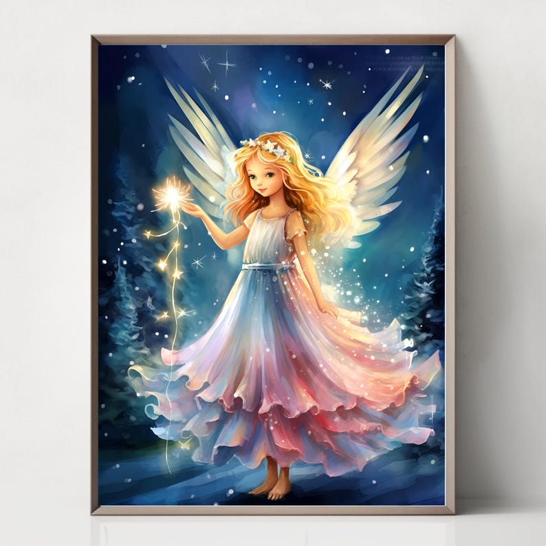 Set of 5 Vintage Christmas Angel Clipart Set, Victorian Oil Painting ...