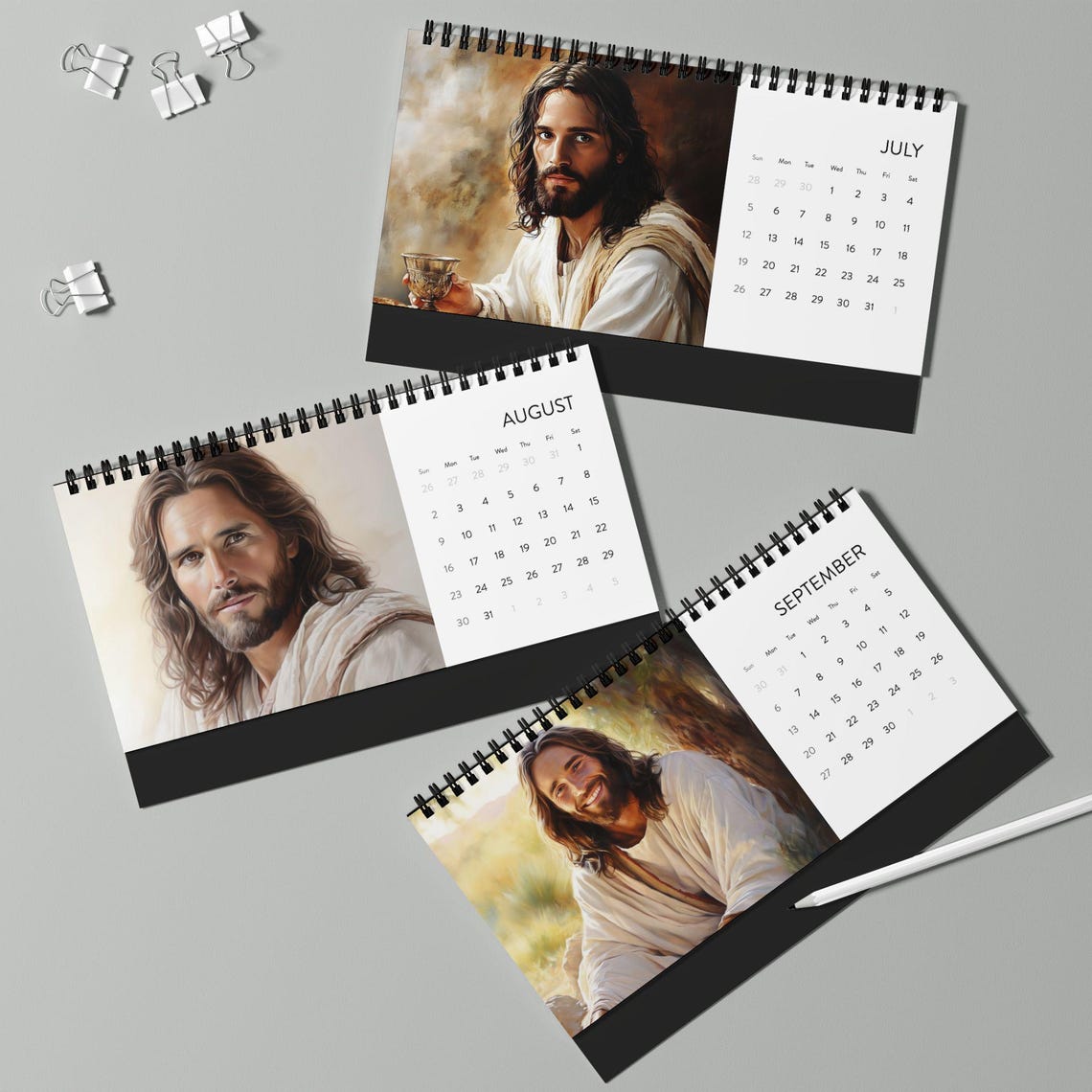 Jesus - Christian Desktop Calendar 2026 - Etsy
