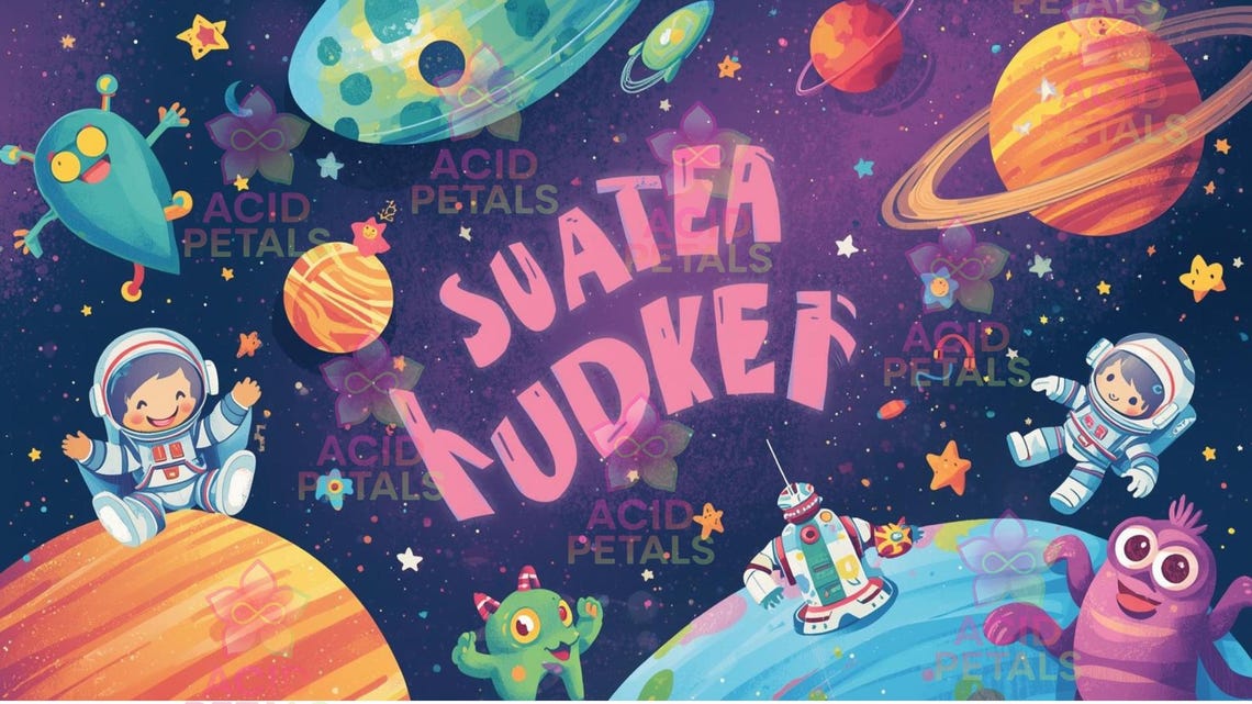Fun Kids Space Poster Pack Set of 10 Printable Wall Arts for Playroom ...