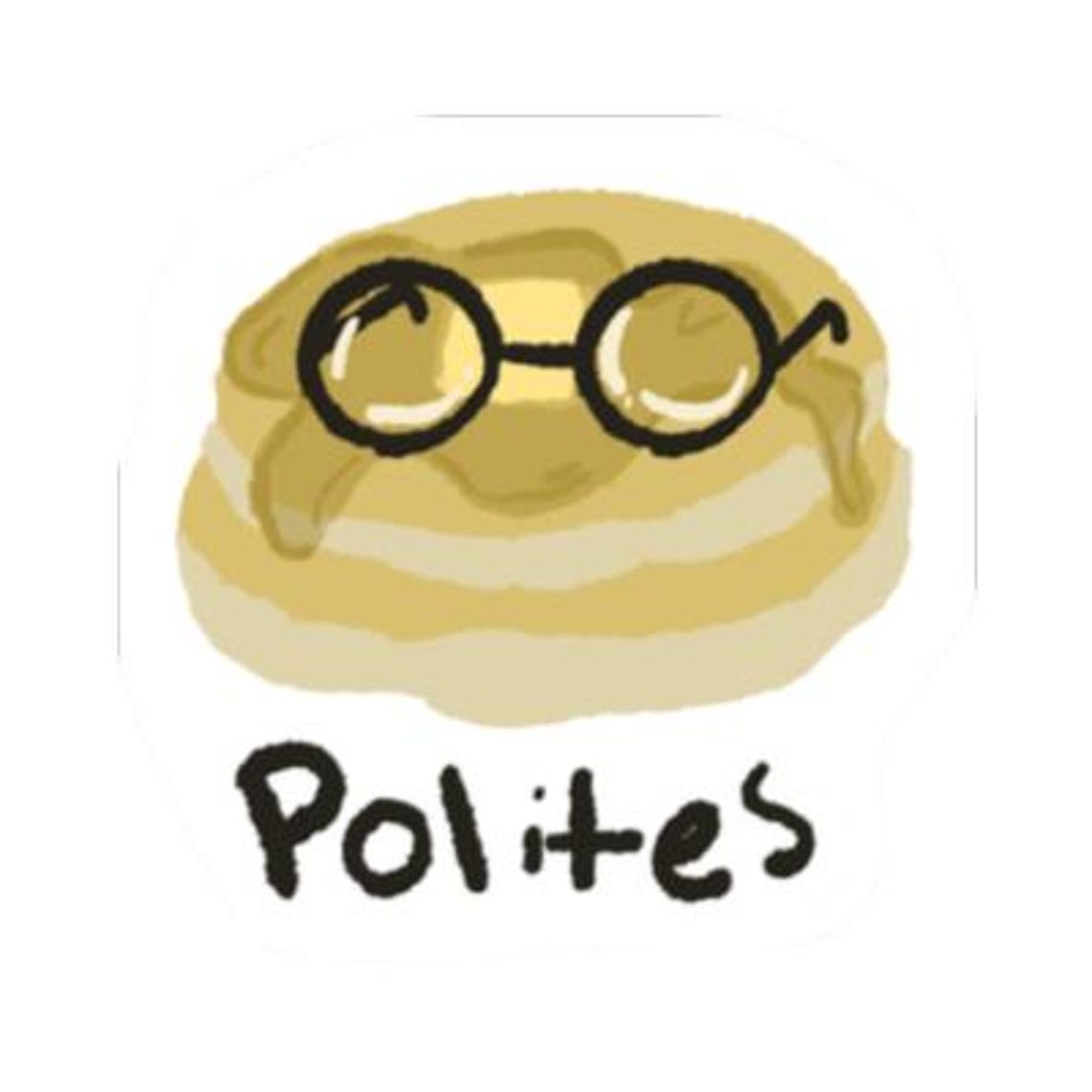 Polites Pancake Glossy Sticker – Funny Greek Mythology Fan Art - Etsy