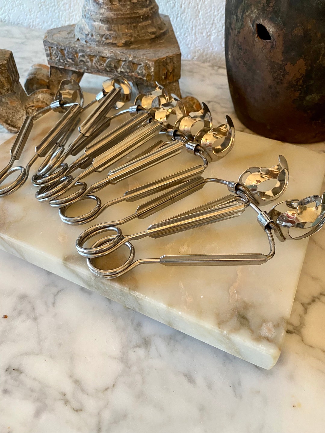 Vintage French Escargot/oyster Tongs, Set of 8, Made in France - Etsy