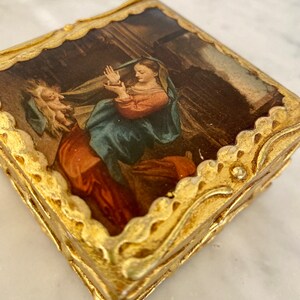 Vintage Florentine Trinket Box, Nativity Scene, Gilt and Wood, Italy - Etsy
