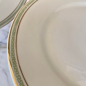 Antique Bavarian, Green Greek Key Plates, Gold Trim, Set of 8 - Etsy