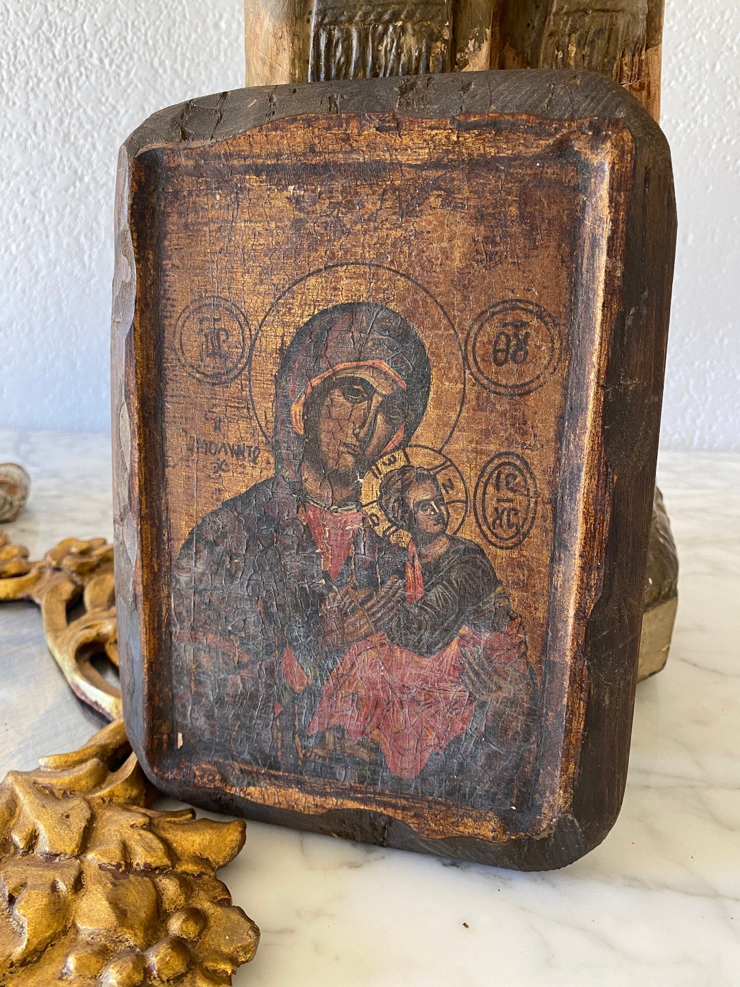 Vintage Greek Orthodox, Religious Wall Plaque, Byzantine, Made in ...