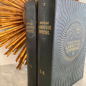 FRENCH Encyclopedia , Two Volumes, Nouveau Larousse 1948, 1948, Coffee ...