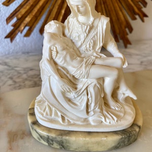 Vintage PIETA by Michelangelo Figure, ITALY, Marble Base - Etsy