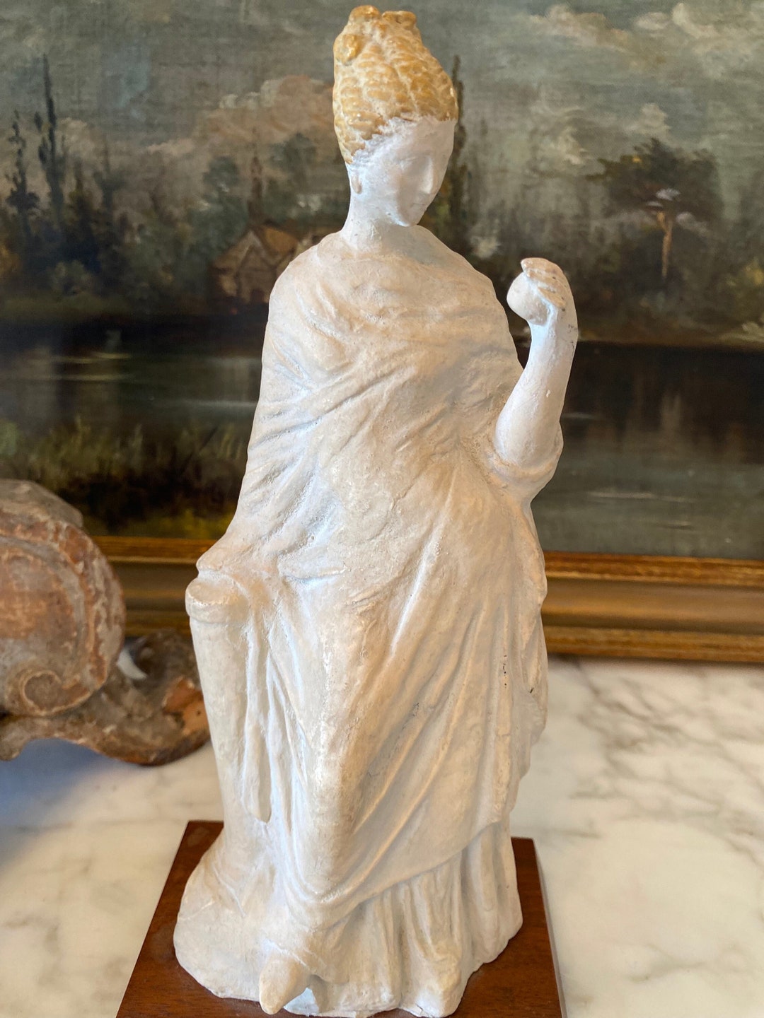 Vintage Terracotta Statuette of Standing Woman, Reproduction Royal ...