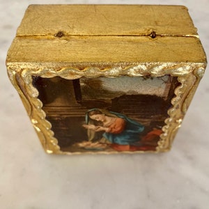 Vintage Florentine Trinket Box, Nativity Scene, Gilt and Wood, Italy - Etsy