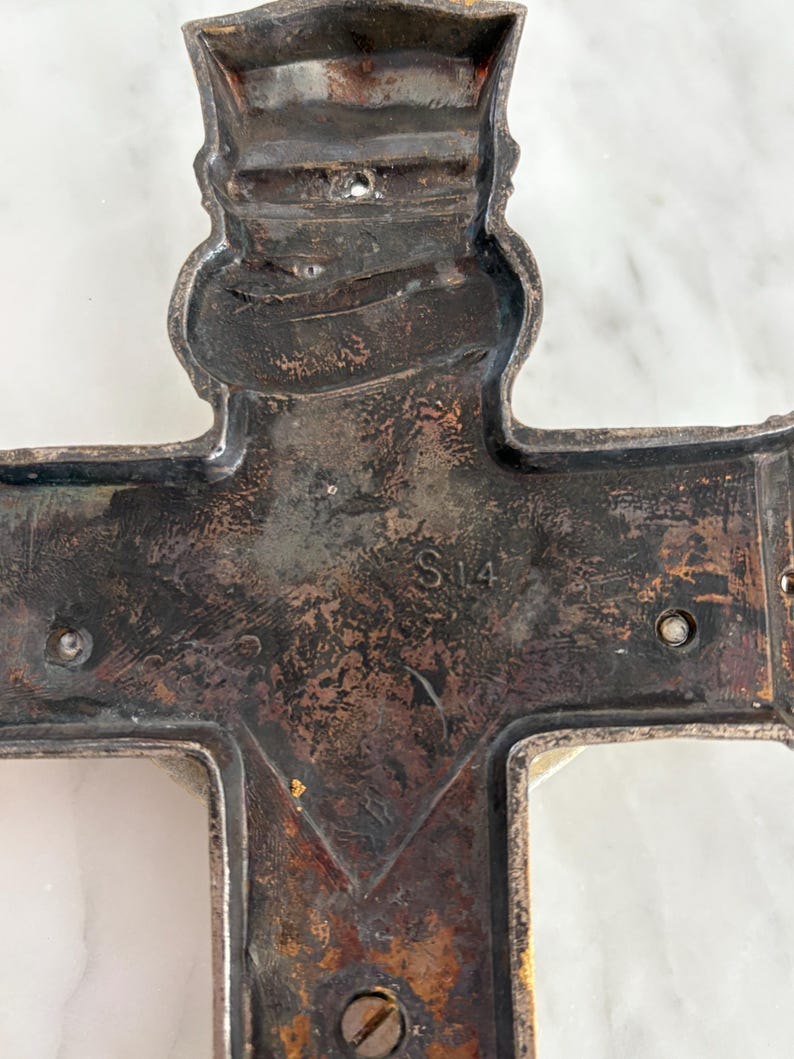 Vintage Crucifix, Corpus, Heavy Gold Metal, Sunbeam Crucifix, INRI ...