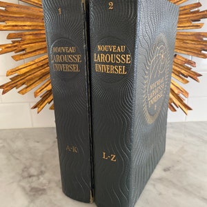 FRENCH Encyclopedia , Two Volumes, Nouveau Larousse 1948, 1948, Coffee ...