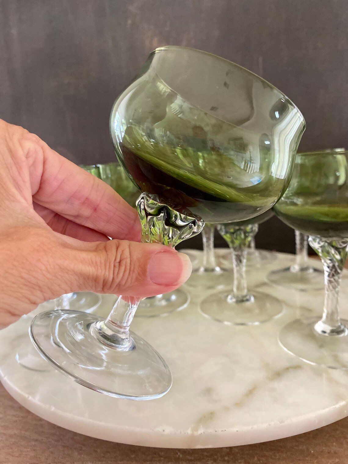 Vintage Sasaki Stemware Liquor Cocktail Glasses Handblown - Etsy