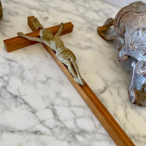 Large Vintage, Wood Inlay Crucifix, Made in West Germany - Etsy