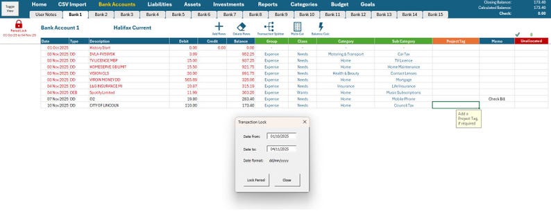Excel Budget Spreadsheet and Expense Tracker for Windows | Personal ...