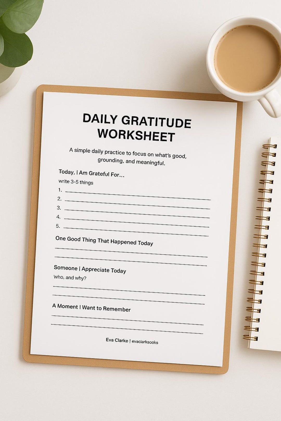 Daily Gratitude Worksheet | Printable PDF | Mindfulness, Journaling ...