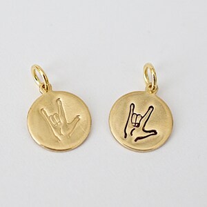 ASL Sign Language Gold Brass I Love You Hand Gesture Metal - Etsy