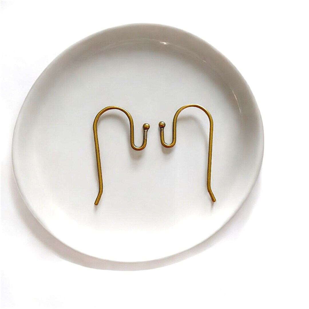 Brass Ball Tip Ear Wires, Jewelry Making Supplies, Ball Tipped French ...
