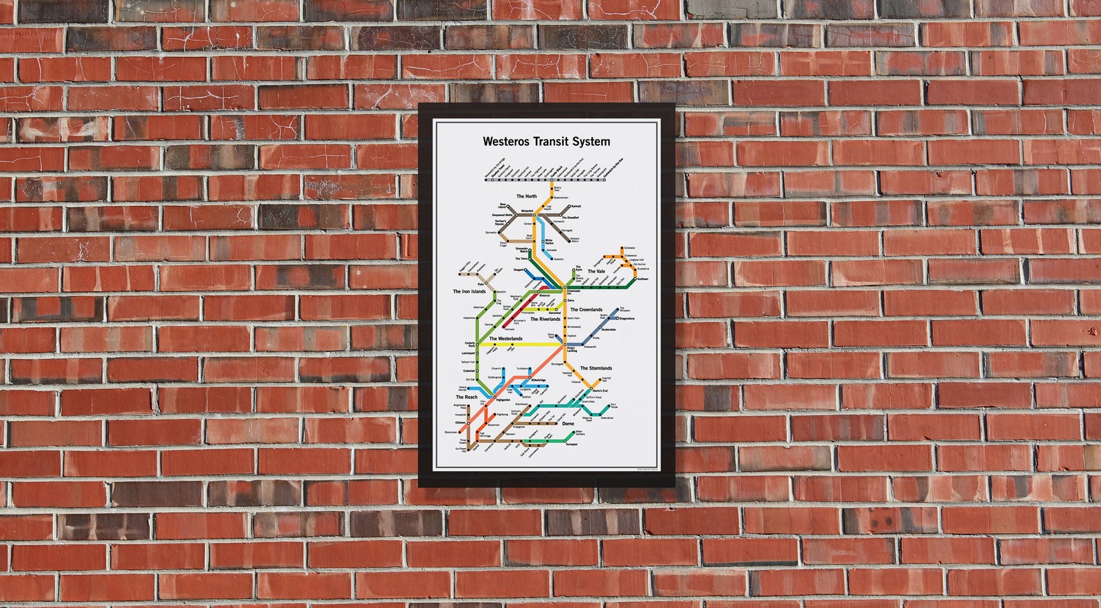 Westeros Transit System Poster // Game of Thrones Map - Etsy Canada