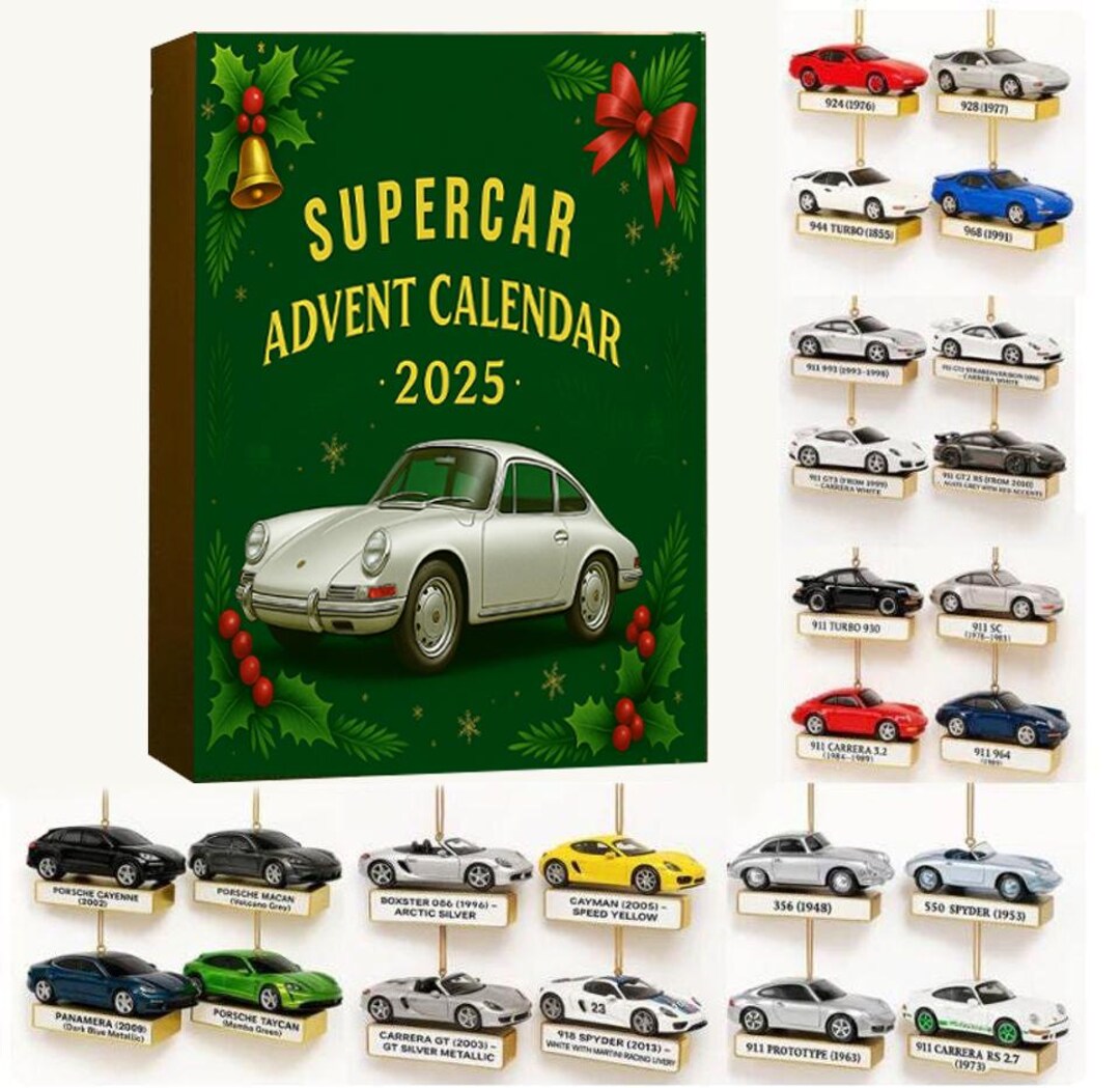 Supercar Advent Calendar 2025, Classic Muscle Car 24 Day Countdown ...