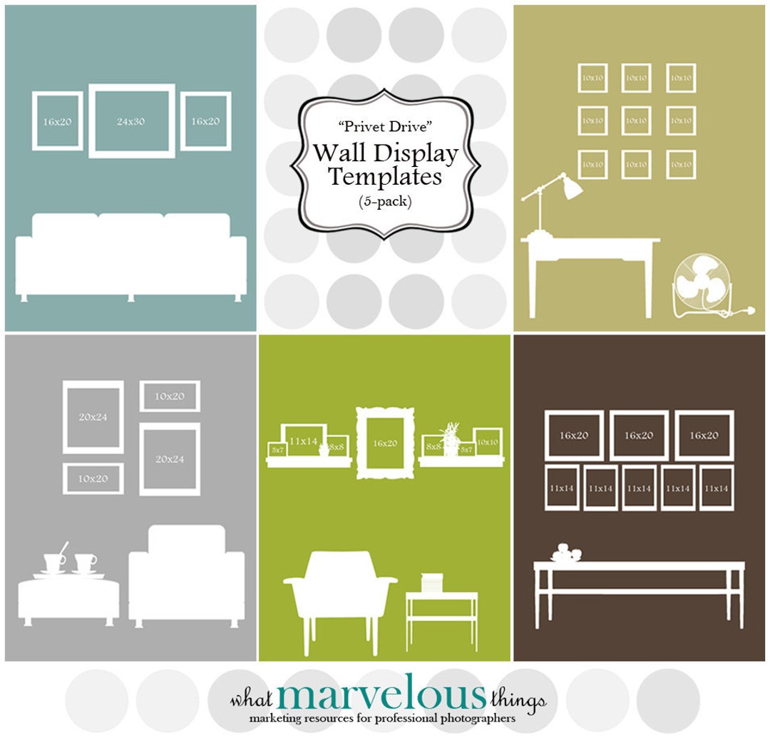 Wall Display Templates - "privet Drive" - Etsy