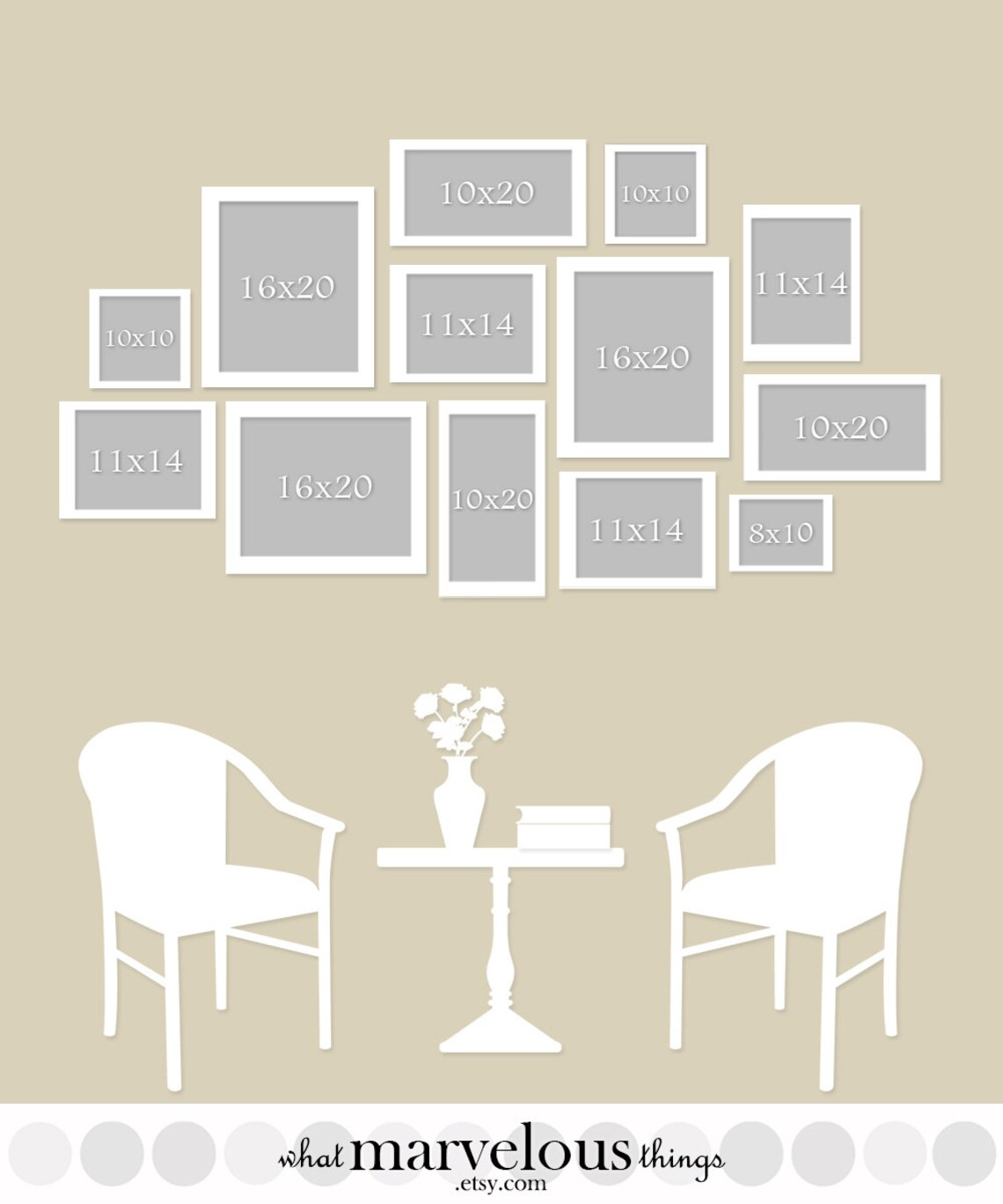 Wall Display Template 15-pack - Etsy