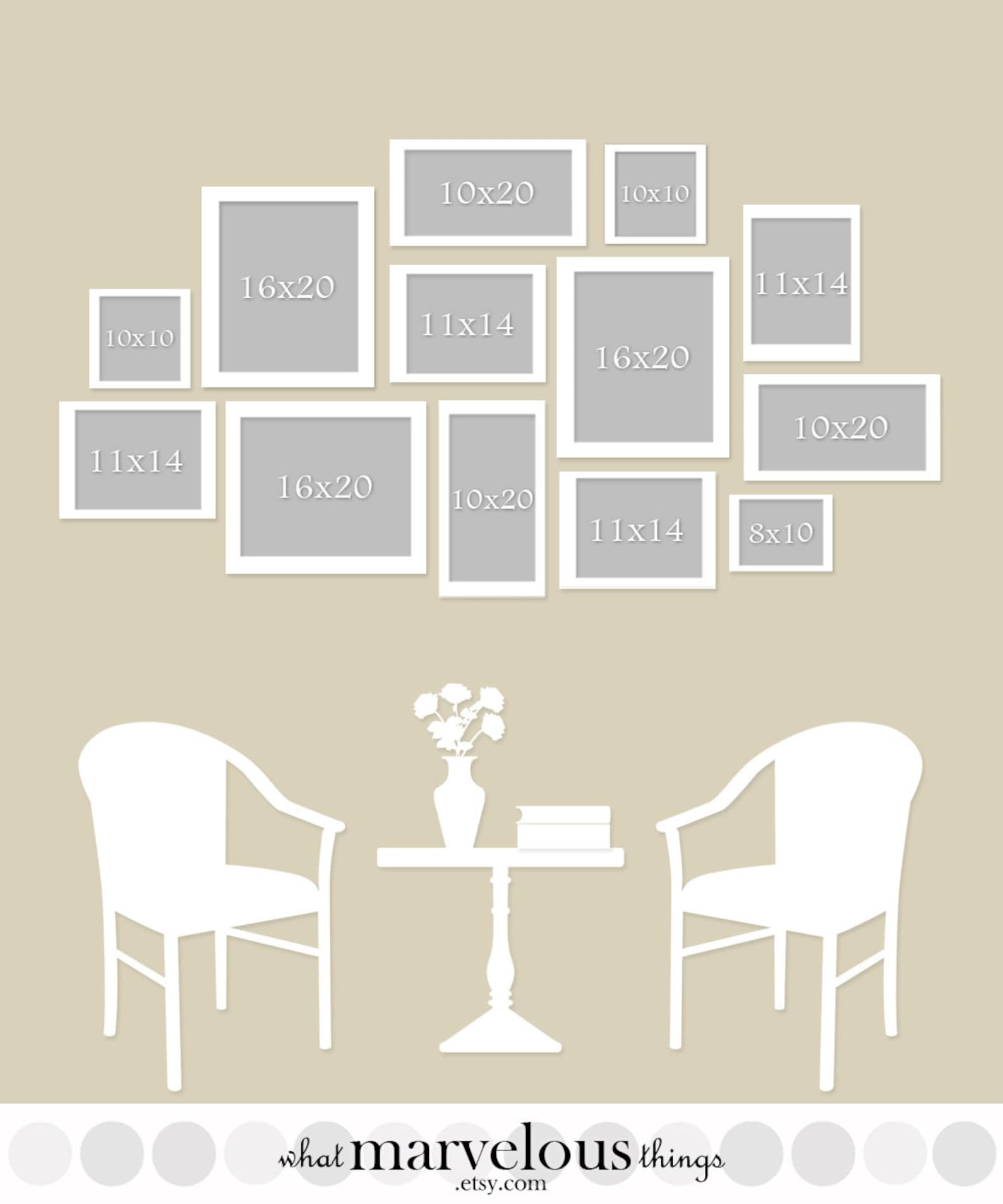 Wall Display Template 15-pack - Etsy