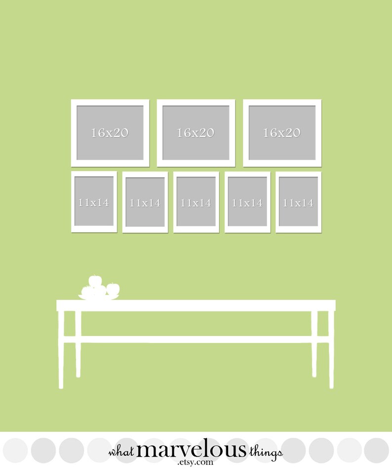 Wall Display Template 15-pack - Etsy