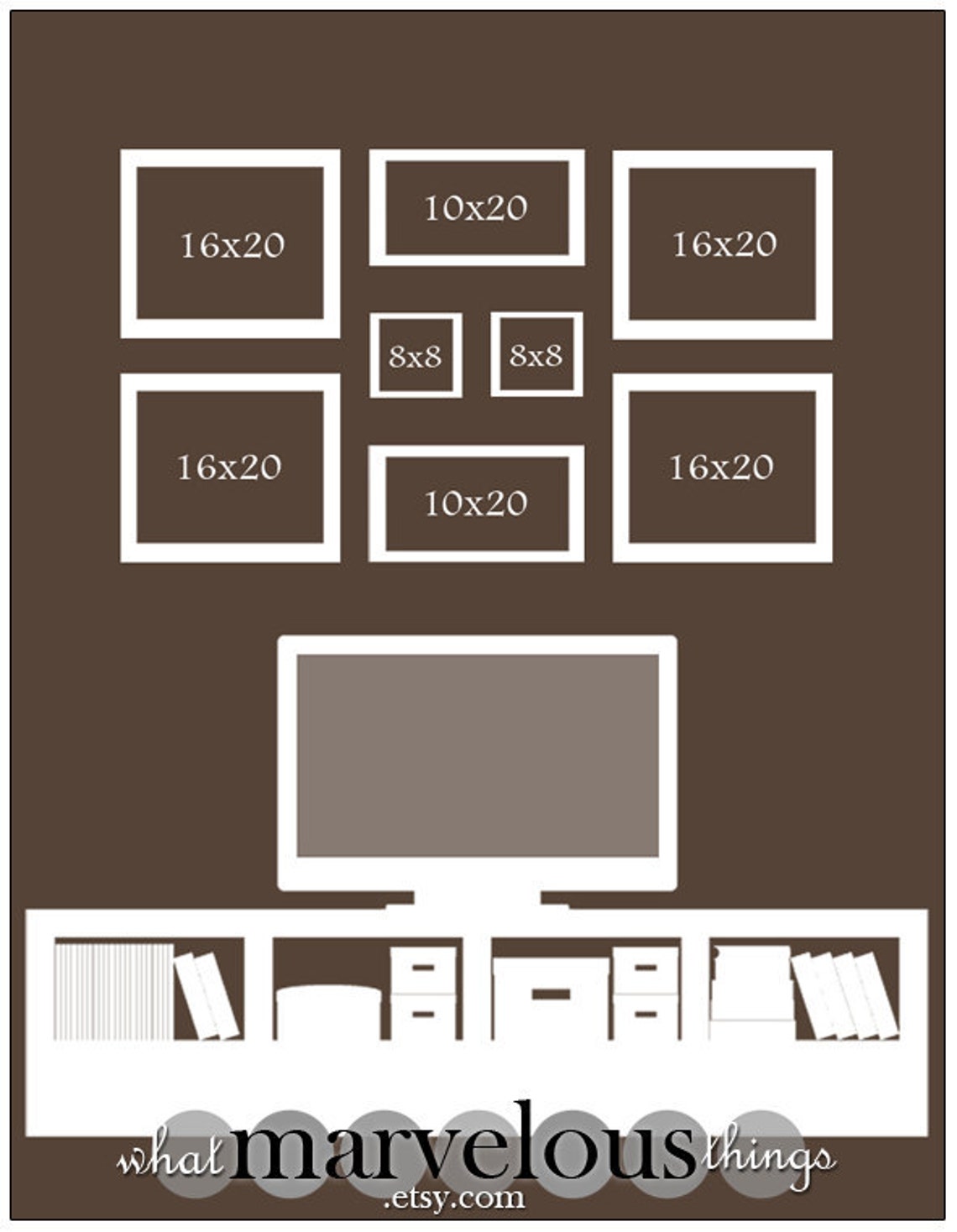 Wall Display Template 10-pack - Etsy