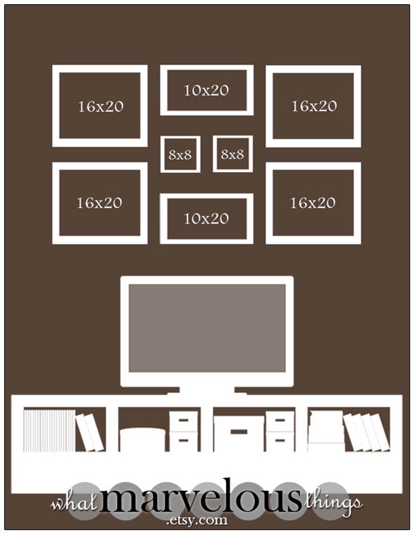 Wall Display Template 10-pack - Etsy