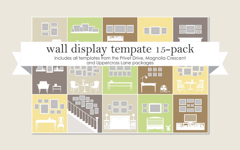 Wall Display Template 15-pack - Etsy