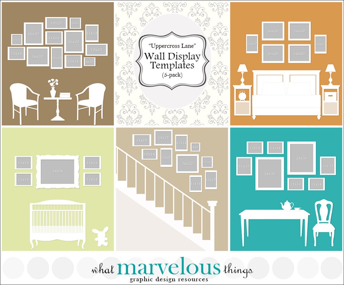 Wall Display Templates - "uppercross Lane" - Etsy