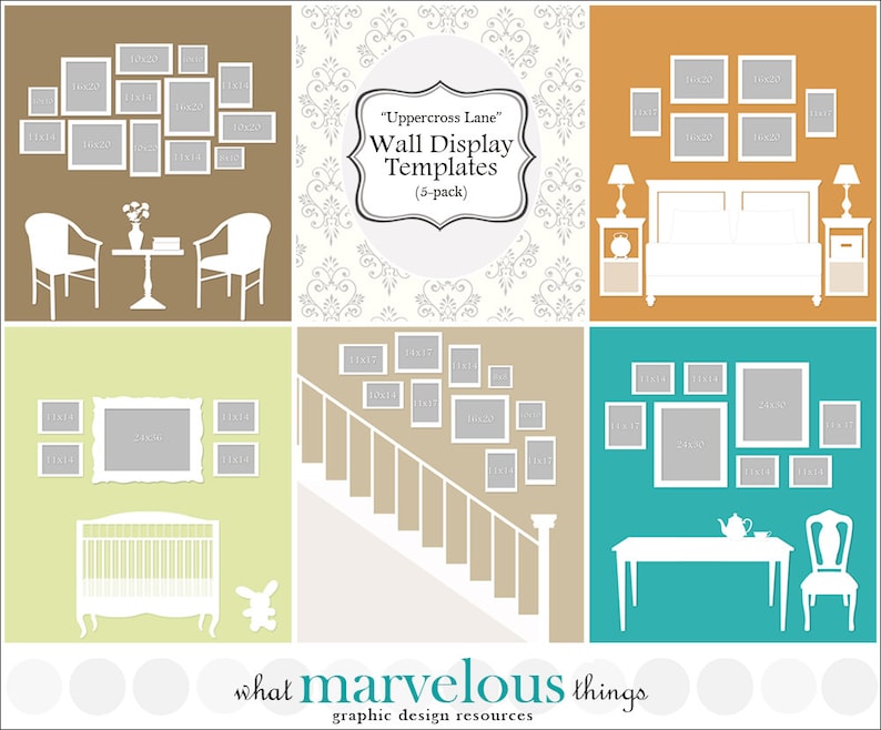 Wall Display Templates - "uppercross Lane" - Etsy