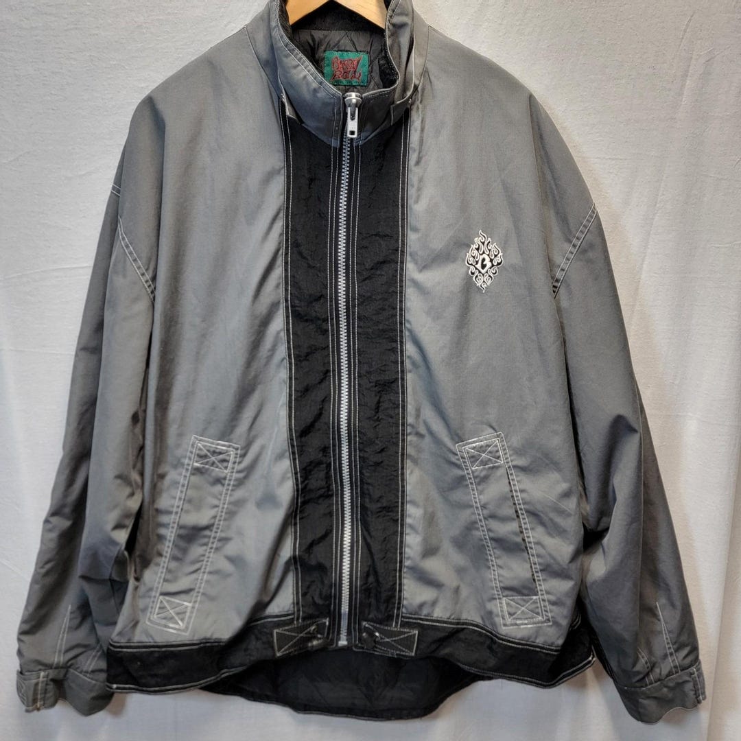 90s Y2k Japanese Barrel Roll Jacket Skater Punk Emo XL Measurements in ...
