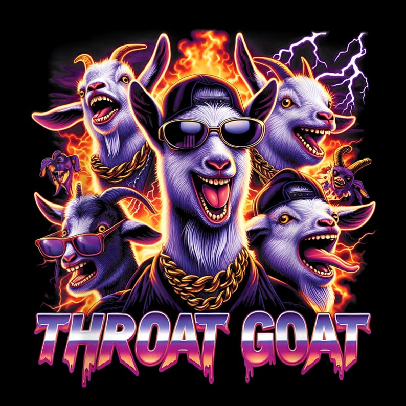 Witty Throat Goat T-shirt PNG for Fun and Laughter - Etsy