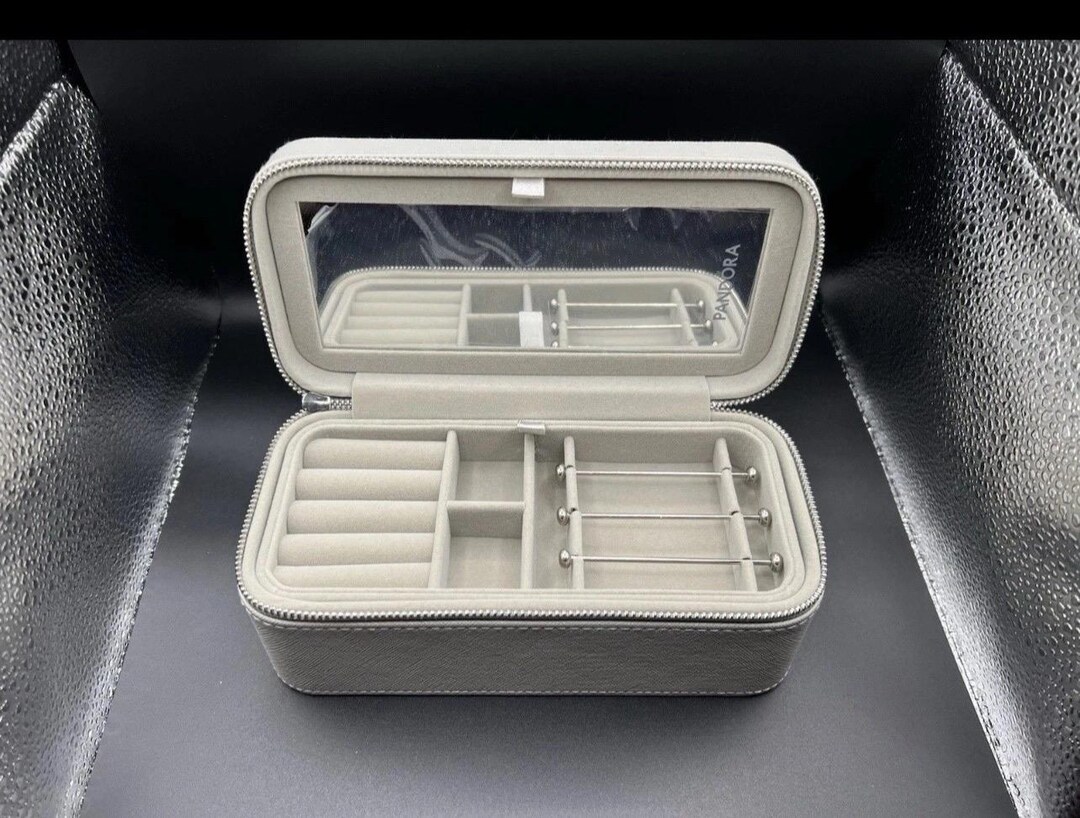 Authentic Pandora Gray Zippered Jewelry Box Travel Case Organizer - Etsy