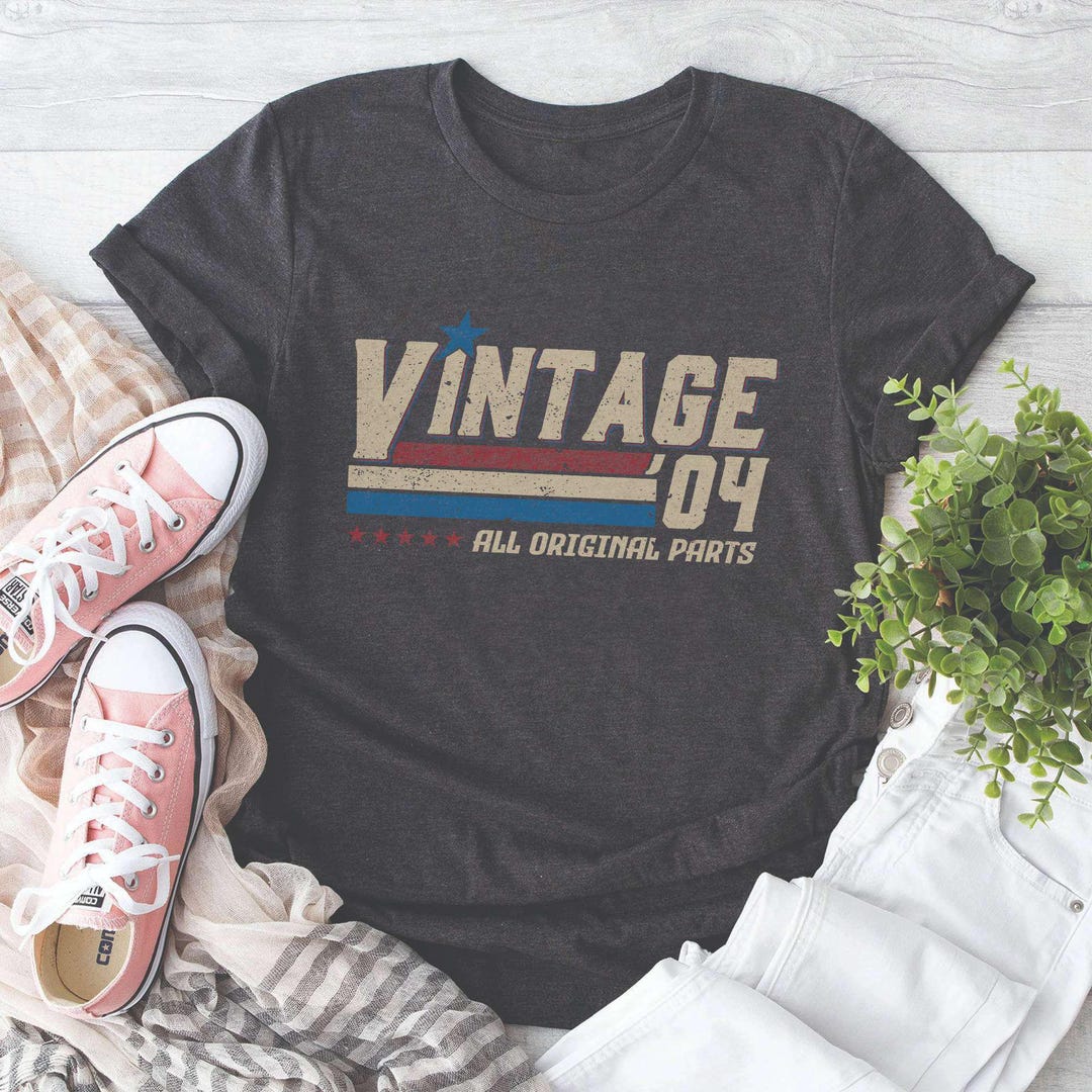 Vintage 2004 All Original Parts T-shirt, Born in 2004 Birthday ...