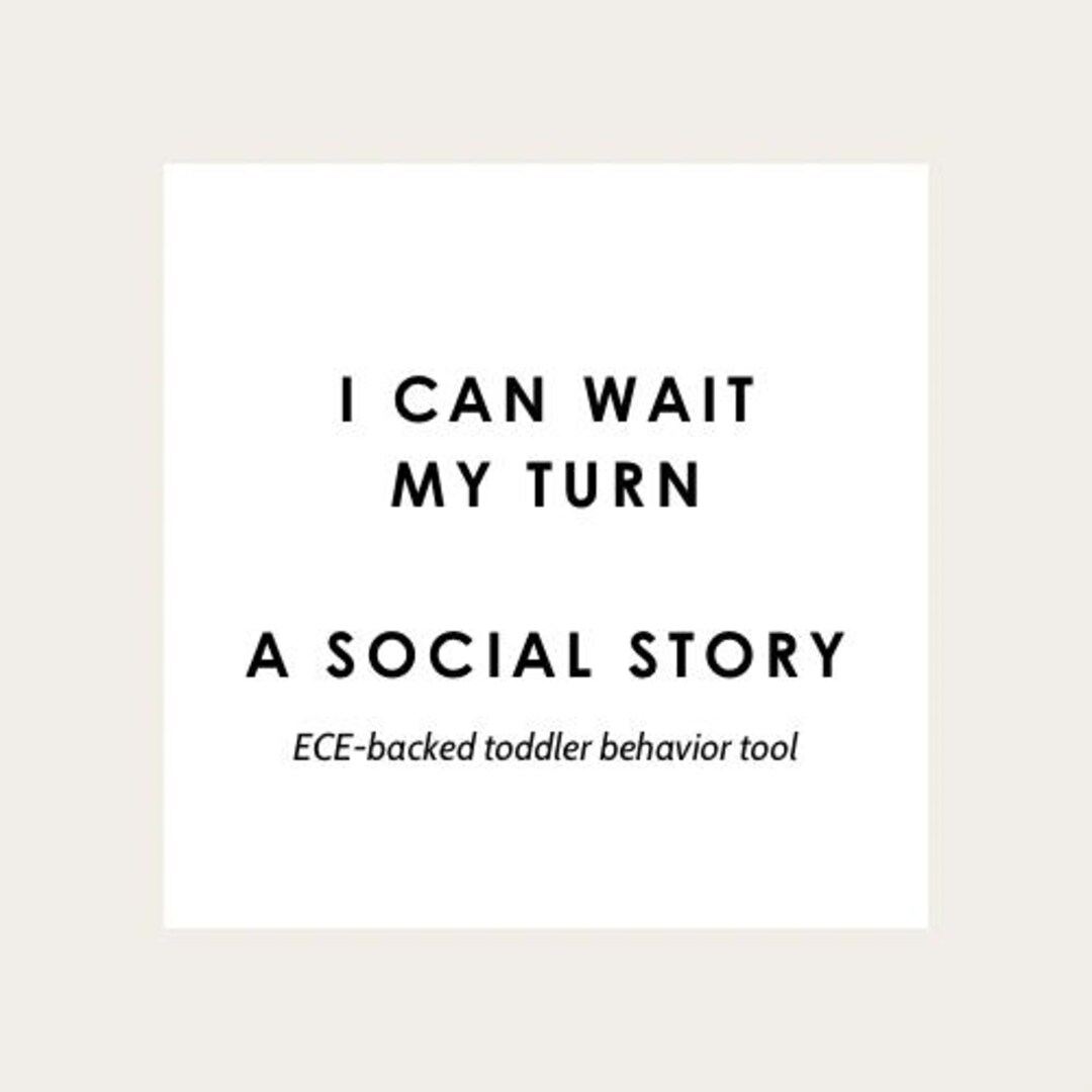 Child Behavior Social Story: I Can Wait My Turn (PDF) - Etsy