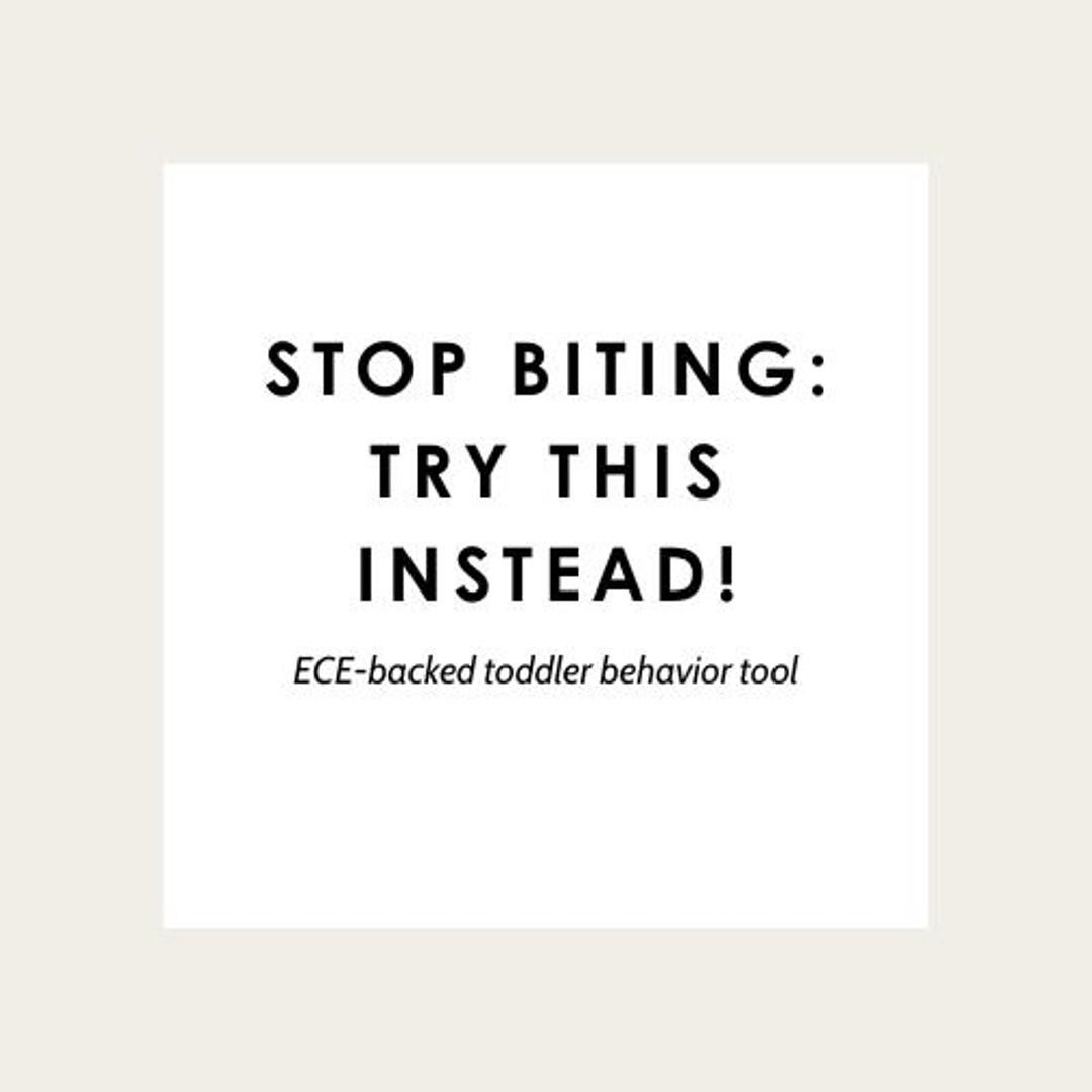 Stop Toddler Biting Printable | Gentle Parenting Behavior Script (PDF ...