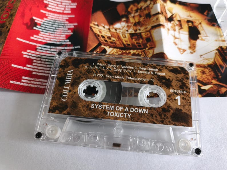 SYSTEM OF A DOWN "toxicity" Cassette Tape Unofficial / Handmade - Etsy