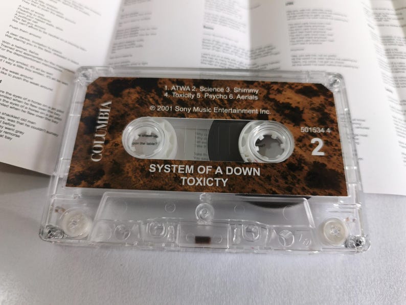SYSTEM OF A DOWN "toxicity" Cassette Tape Unofficial / Handmade - Etsy