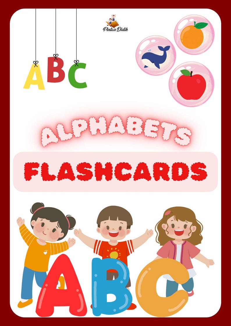 Preschool Alphabets Flashcards_[printable PDF] - Etsy