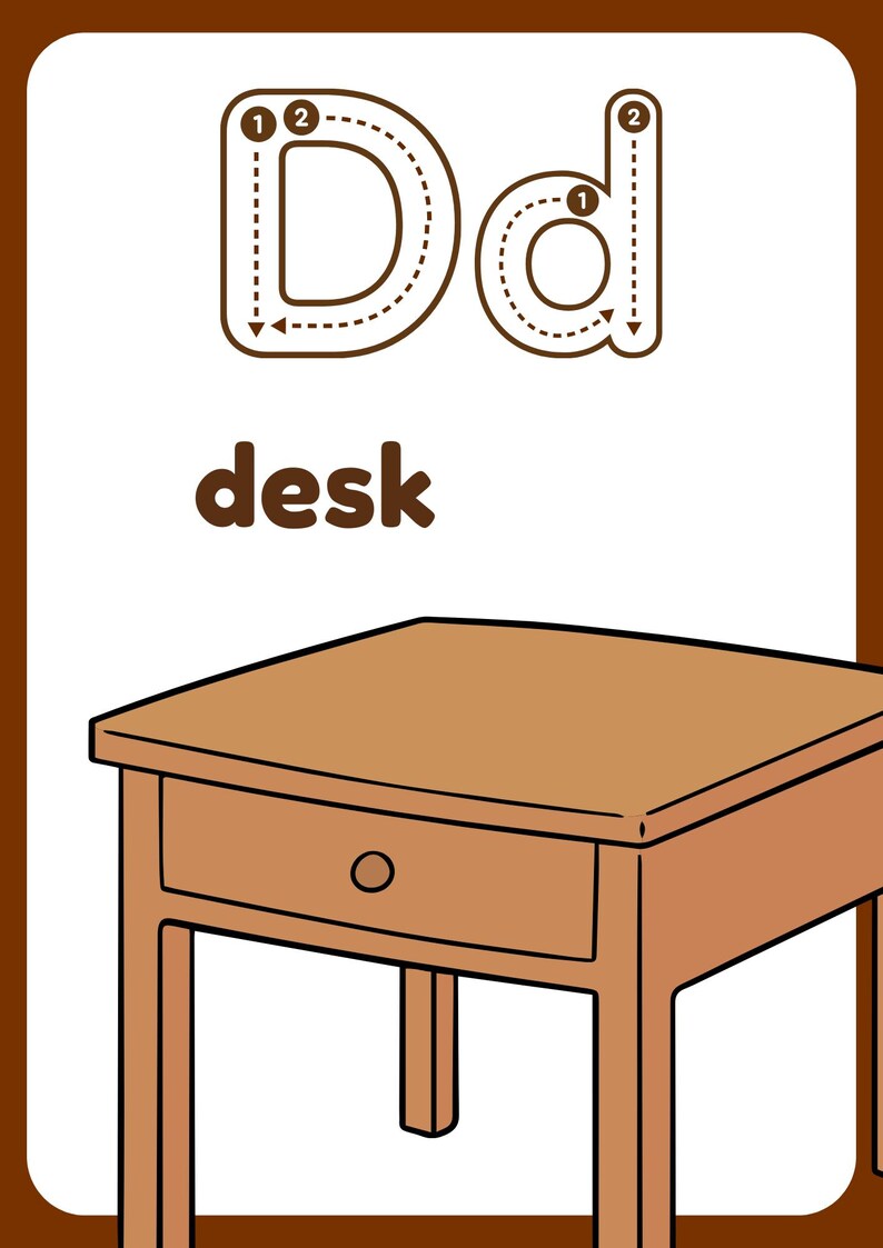 Preschool Alphabets Flashcards_[printable PDF] - Etsy