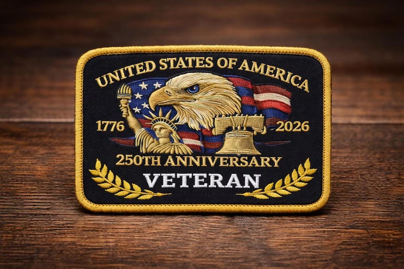 Patriotic Veteran Embroidered Hat, 250th Anniversary USA Cap 1776–2026 ...