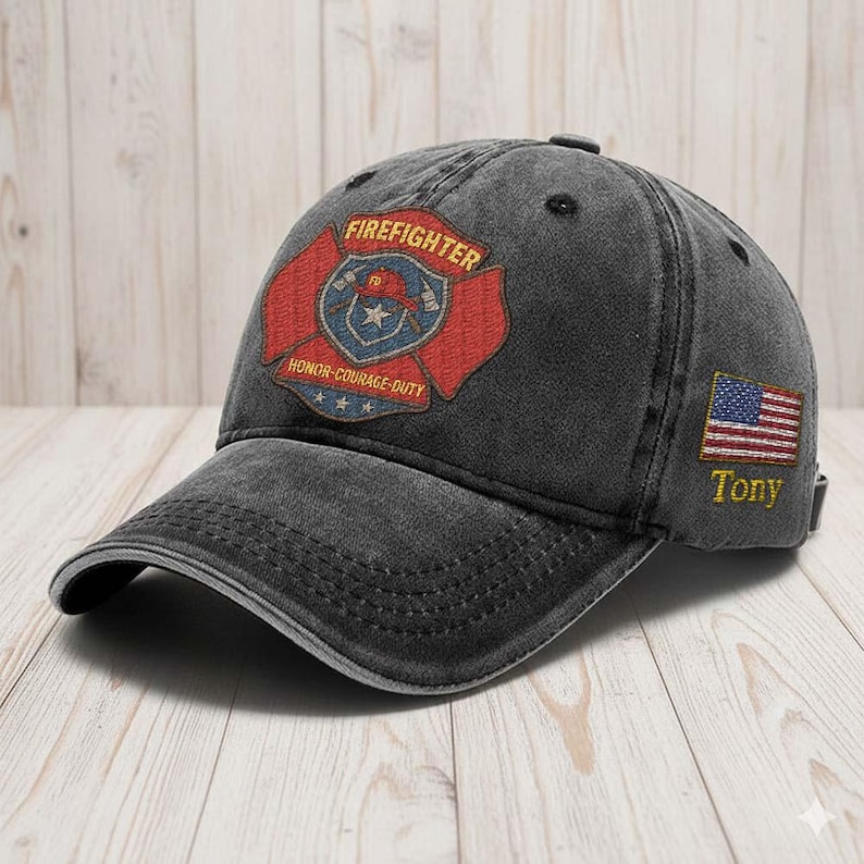 Custom Firefighter Embroidered Cap, Personalized Fire Dept Gift - Etsy