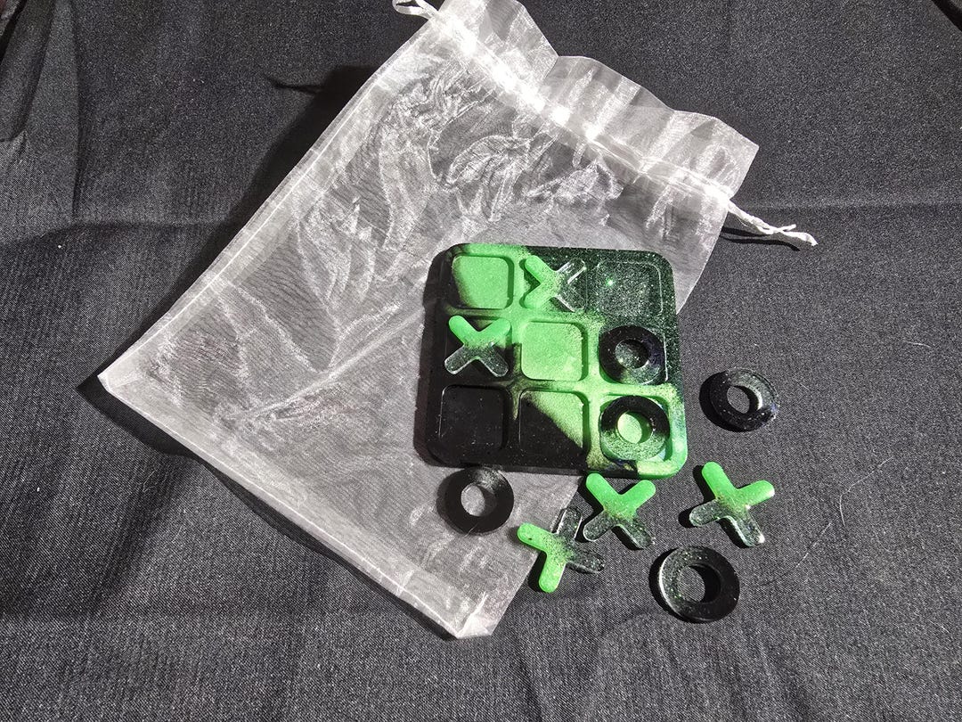 Handmade Resin Travel Size Tic Tac Toe Game - Etsy