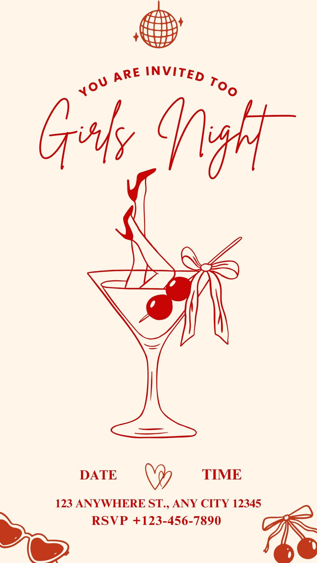 Girls Night Party Invitation - Etsy