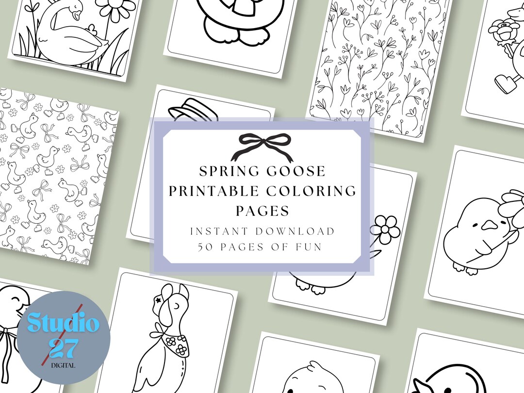 Spring Duck Coloring Pages Printable | 50 Goose Color Sheets | Easter ...